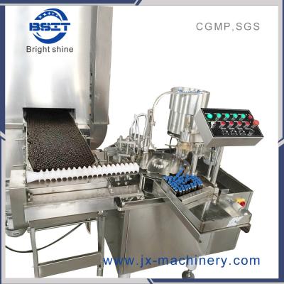 China Stainless Steel Pump Automatic Syrup Liquid Packaging Machine with GMP for sale