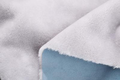 China Polyester	Bonded Fleece Fabric Solid Imitation Rabbit Hair , 142cm Bonded Suede Fabric for sale