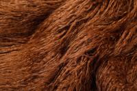 China Brown Acrylic Mongolian Curly Sheep Faux Fur Fabric , Mixed Mongolian Fur By The Yard for sale