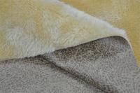 China Brushed rabbit plush solid PU bonded fabrics for sale