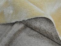 China Brushed rabbit plush solid PU bonded fabrics for sale