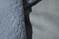 China Polyester 160cm Micro Polar Velvet 100p Grey Suede Composite for sale
