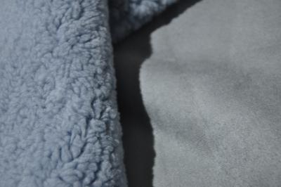 China Polyester 160cm Micro Polar Velvet 100p Grey Suede Composite for sale