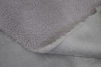 China 610gsm 100p Solid Sherpa Fur Solid Suede Bonded Fleece Fabric for sale