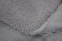 China 610gsm 100p Solid Sherpa Fur Solid Suede Bonded Fleece Fabric for sale