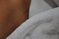 China 725gsm Fur Brush Pattern Rabbit Hair Coating Woven Fabric Solid Suede for sale