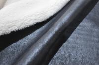 China Solid Sherpa Solid Pu Bonded Fleece Fabric 660gsm Fur Double Sided Adhesive for sale