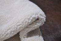 China 520gsm Fur Solid Sherpa Solid Pu 100%P Bonded Fleece Fabric for sale