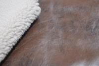 China 520gsm Fur Solid Sherpa Solid Pu 100%P Bonded Fleece Fabric for sale