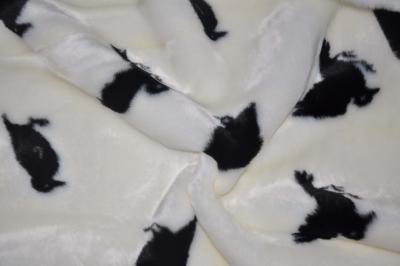 China Flannel Fleece Fabric Cotton Polyester 150cm Patterned 565gsm for sale
