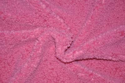 China 150cm Faux Sherpa Fabric Recycled Polyester Fur Jacquard Pattern 500gsm for sale