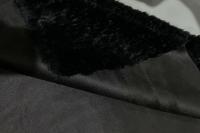 China 650gsm Brush Pattern Rabbit Hair Coating Woven Bonded Fleece Fabric Solid Suede for sale