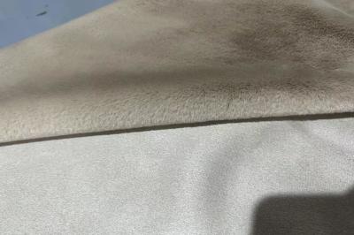 China Brush Pattern Rabbit Hair Coating Woven Bonded Fleece Fabric Solid Suede 800gsm for sale