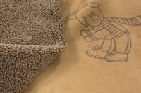 China Brown bear 400gsm 160cm Bonded Fleece Fabric 100% PU Bonded Sherpa Fleece for sale
