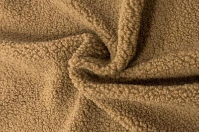 China Solid Faux Sherpa Fabric Polyester , 150cm Faux Suede Sherpa 400gsm for sale
