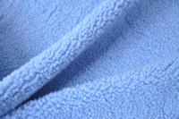 China Blue faux sherpa 100% Polyester Or With Wool 150cm CW Or Adjustable Warp Knitted Fabric Recycled for sale