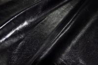 China Black  137cm Faux PU Solid Smooth PU Leather Semi Finished for sale