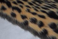 China leopard print Mixed Jacquard Long Haired Fur Fabric Acrylic Fake Mink for sale