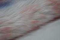 China Gradient three colors Long Hair Fur Fabric 150cm Fake Fox，Provide ultimate warmth and comfort for winter home decor for sale