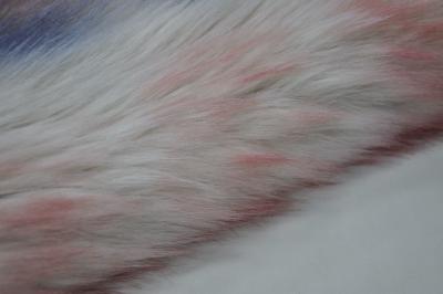 China Gradient three colors Long Hair Fur Fabric 150cm Fake Fox，Provide ultimate warmth and comfort for winter home decor for sale