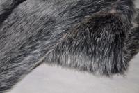 China grey Solid Long Hair Fur Fabric，The perfect combination of elegance and modern style for sale