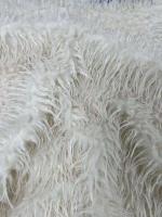 China Off White Mongolian Faux Fur Fabric 750GSM for sale