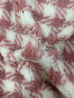 China Jacquard 100% Polyester Sherpa Fabric Faux 150cm Adjustable 400GSM for sale