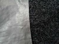 China Black curly lamb wool composite leather&870gsm for sale