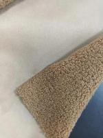 China 760gsm Knitted Teddy curly plush fabric composite suede with the same color for sale