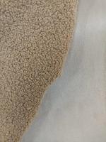 China 760gsm Knitted Teddy curly plush fabric composite suede with the same color for sale