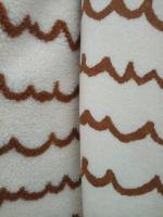 China Jacquard 100% Polyester Sherpa Fabric Faux 150cm Adjustable 340GSM for sale