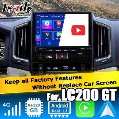 China Android 13 video interface for Toyota Land Cruiser LC200 GXR with rear view WiFi carplay android auto for sale