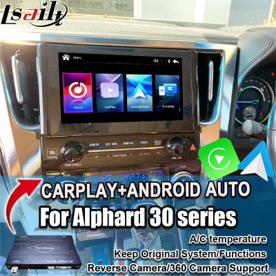 China Wireless Apple CarPlay/Android Auto Upgrade Module for Alphard 30 Series Vellfire Toyota Support FM Radio,A/C, Mirroring,Cameras for sale