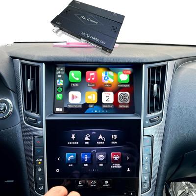 China Q50 Q60 OEM Apple CarPlay Upgrade Module Integration Mobile Phone Mirroring, AC Temperature Display, Google Map, Spotify for sale