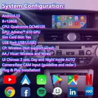 China Lsailt Android Carplay Multimedia Screen for 2012-2018 Lexus ES Knob ES250 ES300h ES350 ES200 for sale