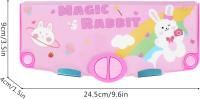 China Multifunction Magnetic Pencil Case With 2 Compartments For Students Cartoon Pattern for sale