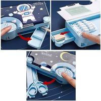 China Multifunction Magnetic Pencil Case With 2 Compartments For Students Cartoon Pattern for sale