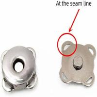 China 10PCS 18mm Plum Shaped Magnetic Buttons For Bags Purse Stainless Steel for sale