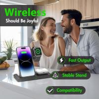 China 3 In 1 Magnetic Wireless Charger Station Multiple Devices For Apple Series for sale