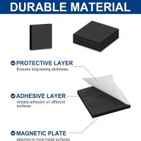 China 35PCS Flexible Magnet Self Adhesive Magnetic Squares For Crafts Office Education for sale