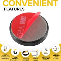 China 36PCS Ferrite Magnetic Disc Round Disc Magnets With Strong Sticky Adhesive Backing for sale