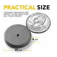 China 36PCS Ferrite Magnetic Disc Round Disc Magnets With Strong Sticky Adhesive Backing for sale