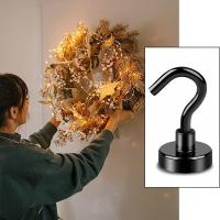 China Strong Magnetic Black Magnet Hooks Heavy Duty Magnets For Hanging Long Lasting for sale