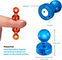 China 60PCS Colorful Strong Magnetic Thumbtacks Whiteboard Magnets For Classroom Teaching for sale