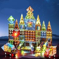 China 116PCS 3D Diamond Magnetic Building Blocks Set For Kids Educational Toys for sale
