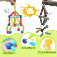 China 100PCS Magnetic Balls And Rods Set STEM Toys For Kids Toddlers for sale