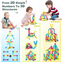 China 100PCS Magnetic Balls And Rods Set STEM Toys For Kids Toddlers for sale