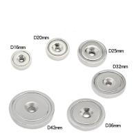 China Strong Magnetic 25mm Cup Magnets Neodymium Pot Magnet With Countersunk Mounting Hole for sale