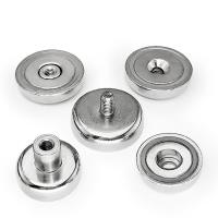 China Strong Magnetic 25mm Cup Magnets Neodymium Pot Magnet With Countersunk Mounting Hole for sale