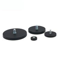 China Multicolor Strong Magnetic Base Rubber Coated Pot Magnet For Holding Car Roof Lights for sale
